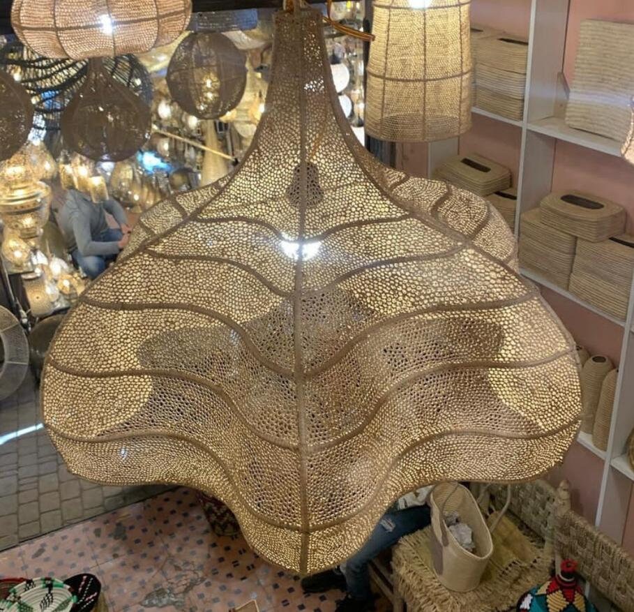 Raffia Pendant Lamp Parasol Lamp Rattan Pendant Light Shade Chandelier ...