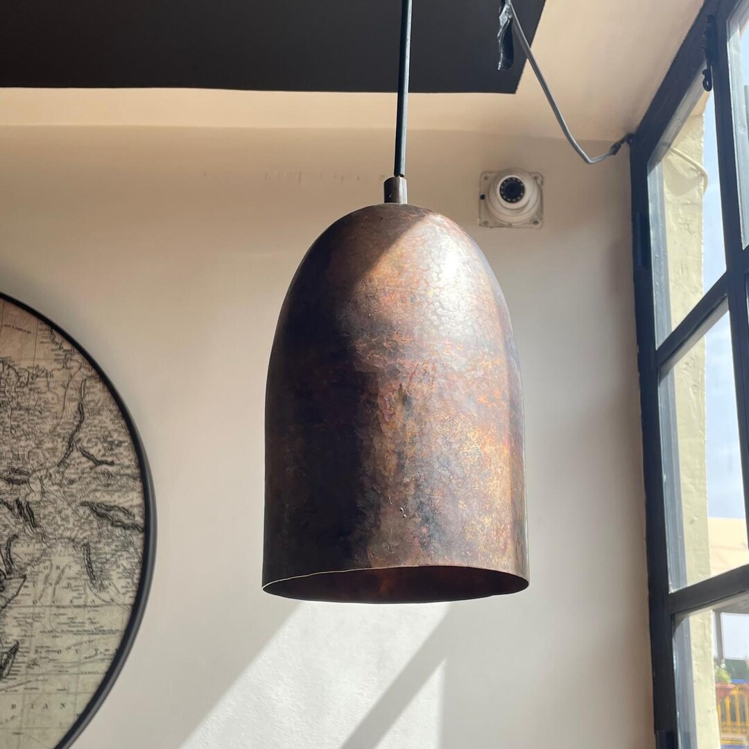 Copper Farmhouse Chandelier for Dining Room, Copper Pendant Light ...