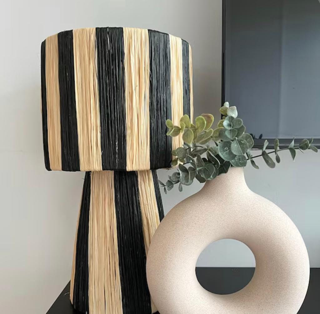 Natural Raffia Lamp, Raffia Lampshade - Etsy
