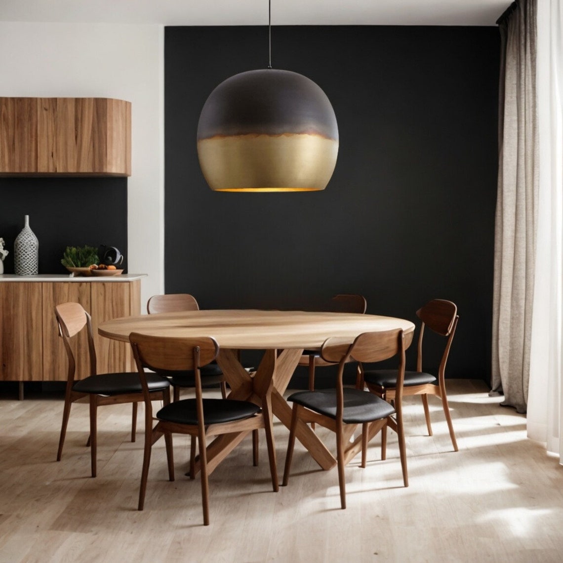 Set of 3 Brass Dome Light Fixtures Handmade Hanging Lamp Ceiling Light ...