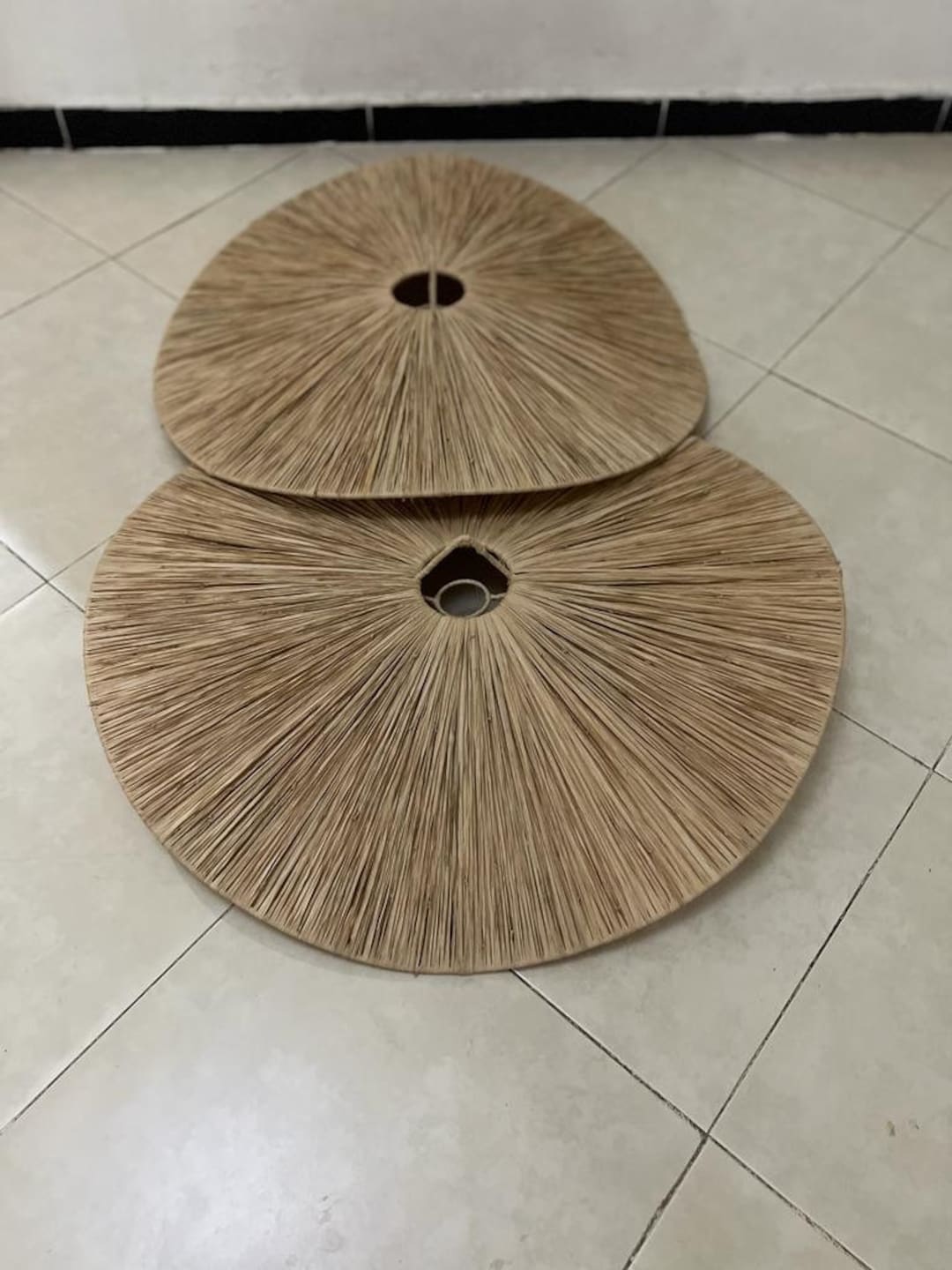 SET OF 2 Raffia Pendant Light Natural Raffia Lamp - Etsy