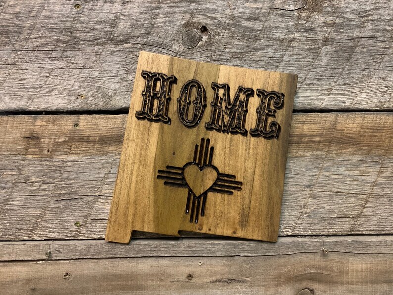 Custom Carved Wooden NM State Sign With Your Choice of Carve - Etsy