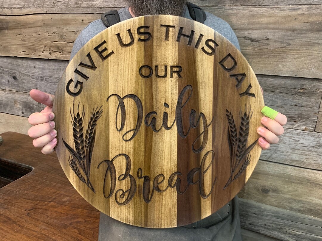 Gorgeous LARGE "give Us This Day" Custom Carved Wooden Sign. - Etsy
