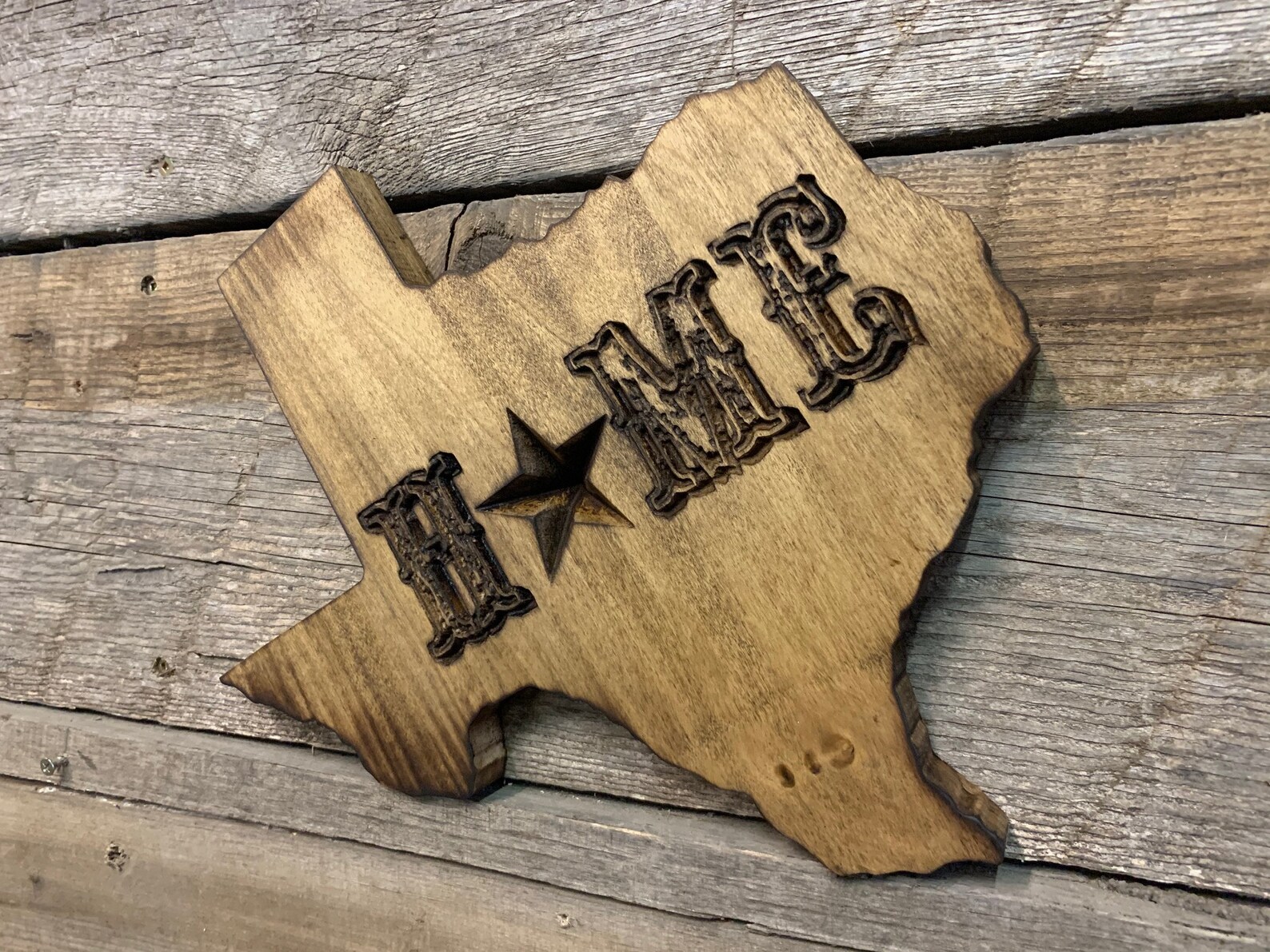 Custom Carved Wooden TEXAS Shaped Wall Hanging...your Choice - Etsy