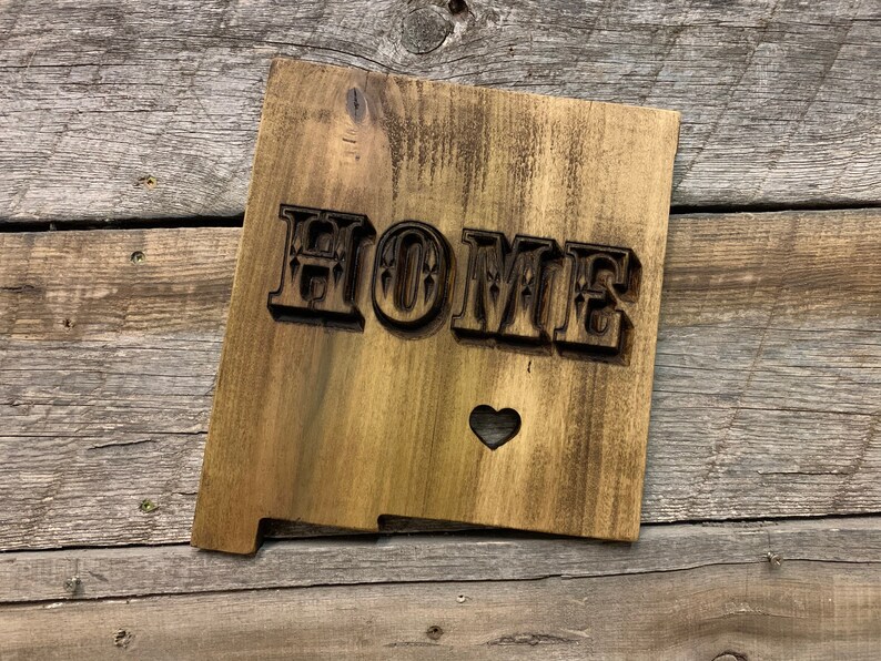 Custom Carved Wooden NM State Sign With Your Choice of Carve - Etsy