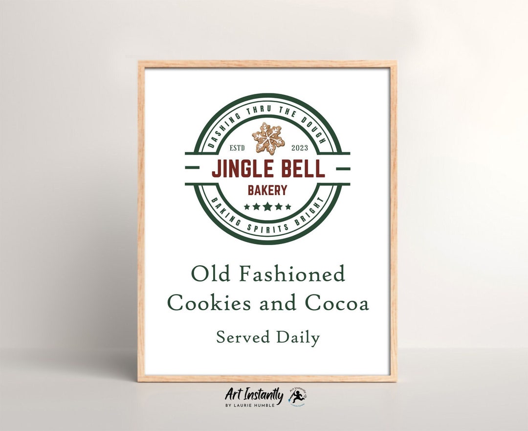 Holiday Kitchen Bakery Sign Christmas Kitchen Decor Digital Print ...