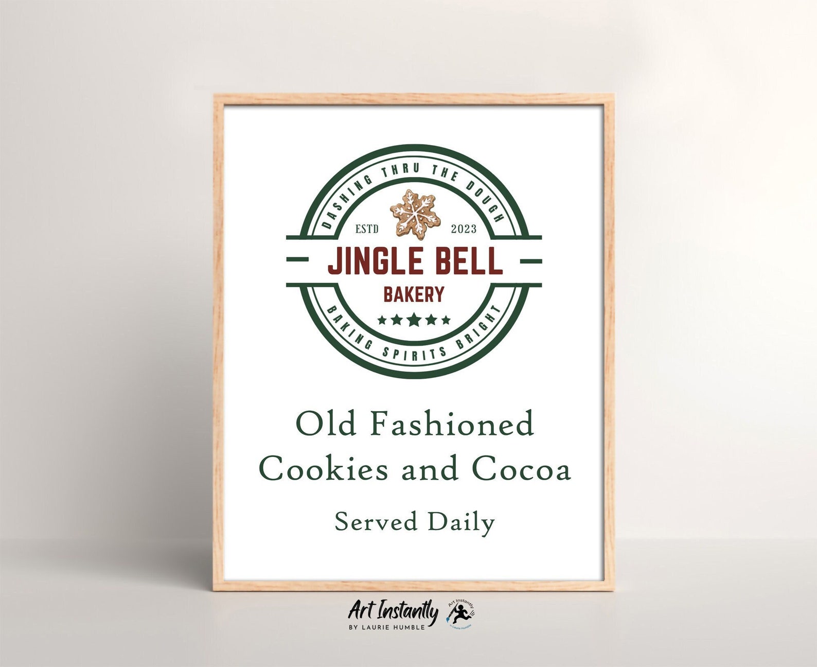 Holiday Kitchen Bakery Sign Christmas Kitchen Decor Digital Print ...