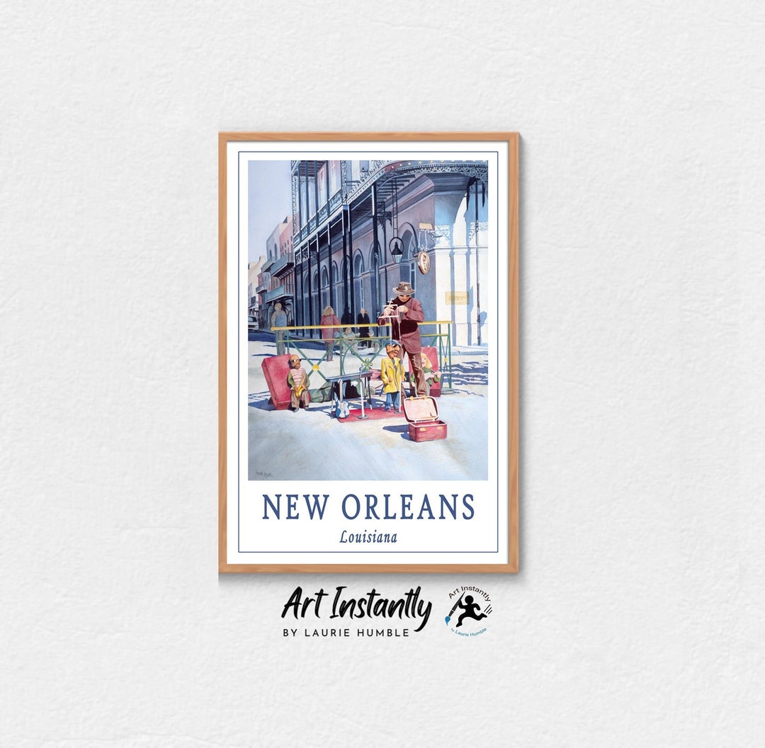 New Orleans Travel Poster, Printable Wall Art, New Orleans, Digital ...
