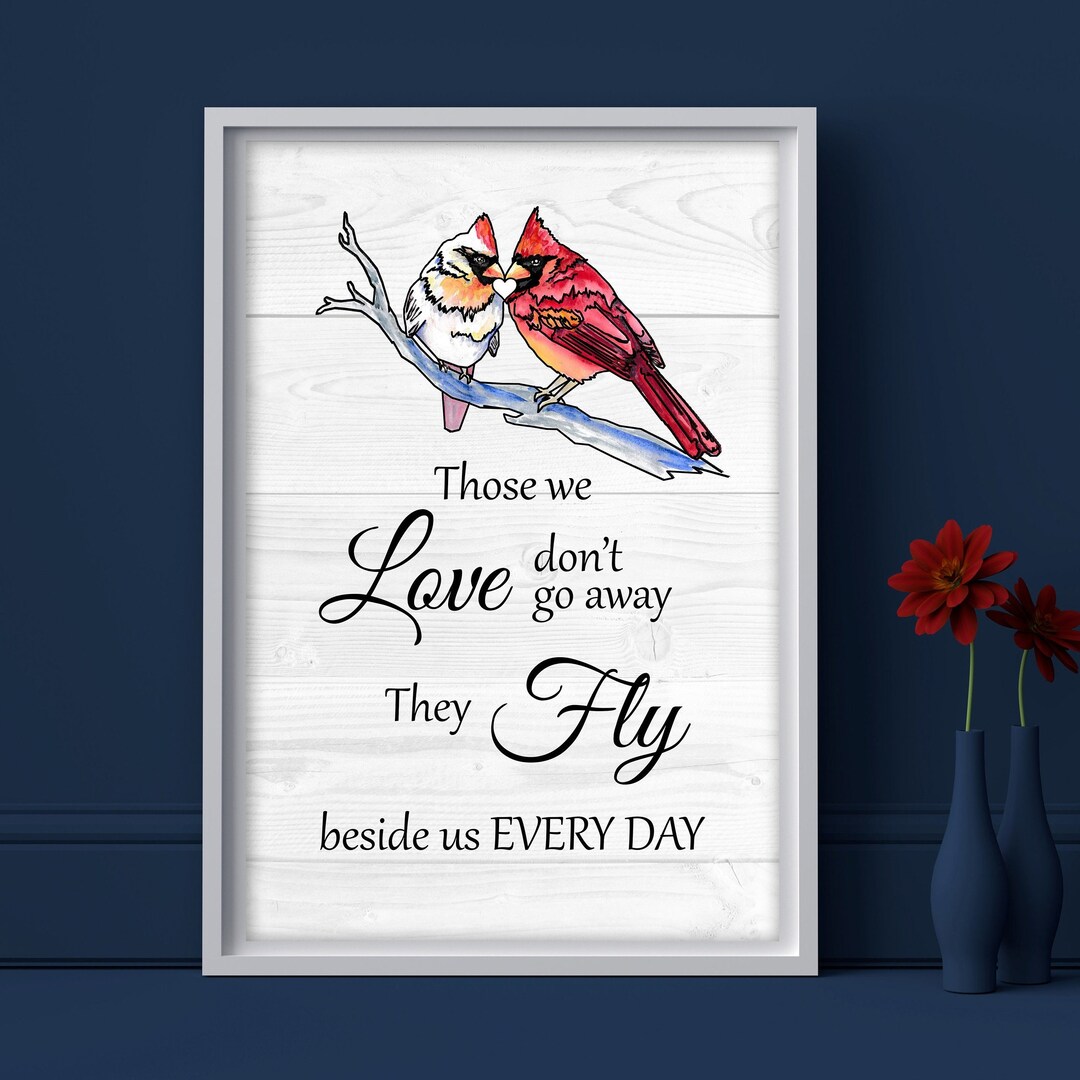 Remembrance Gift Cardinal Inspirational Quote Digital Print Sympathy ...