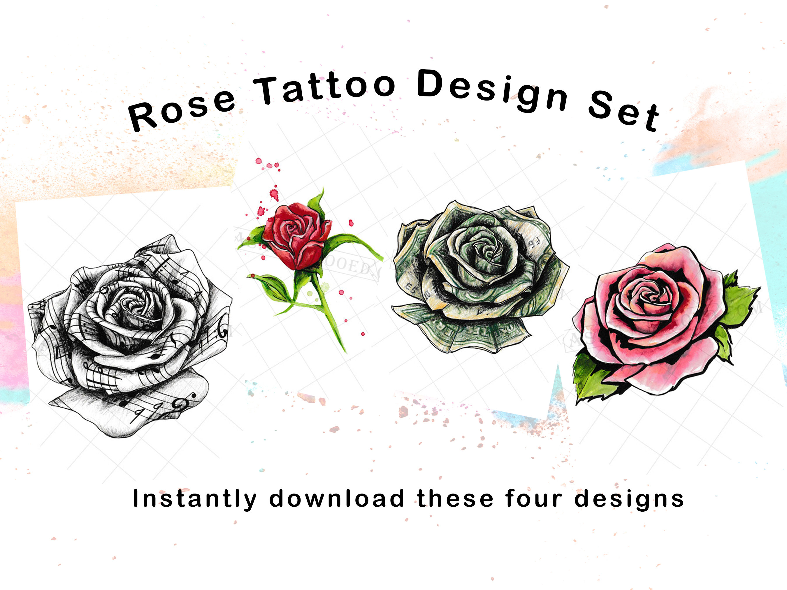Rose Tattoo Sketches And Drawings