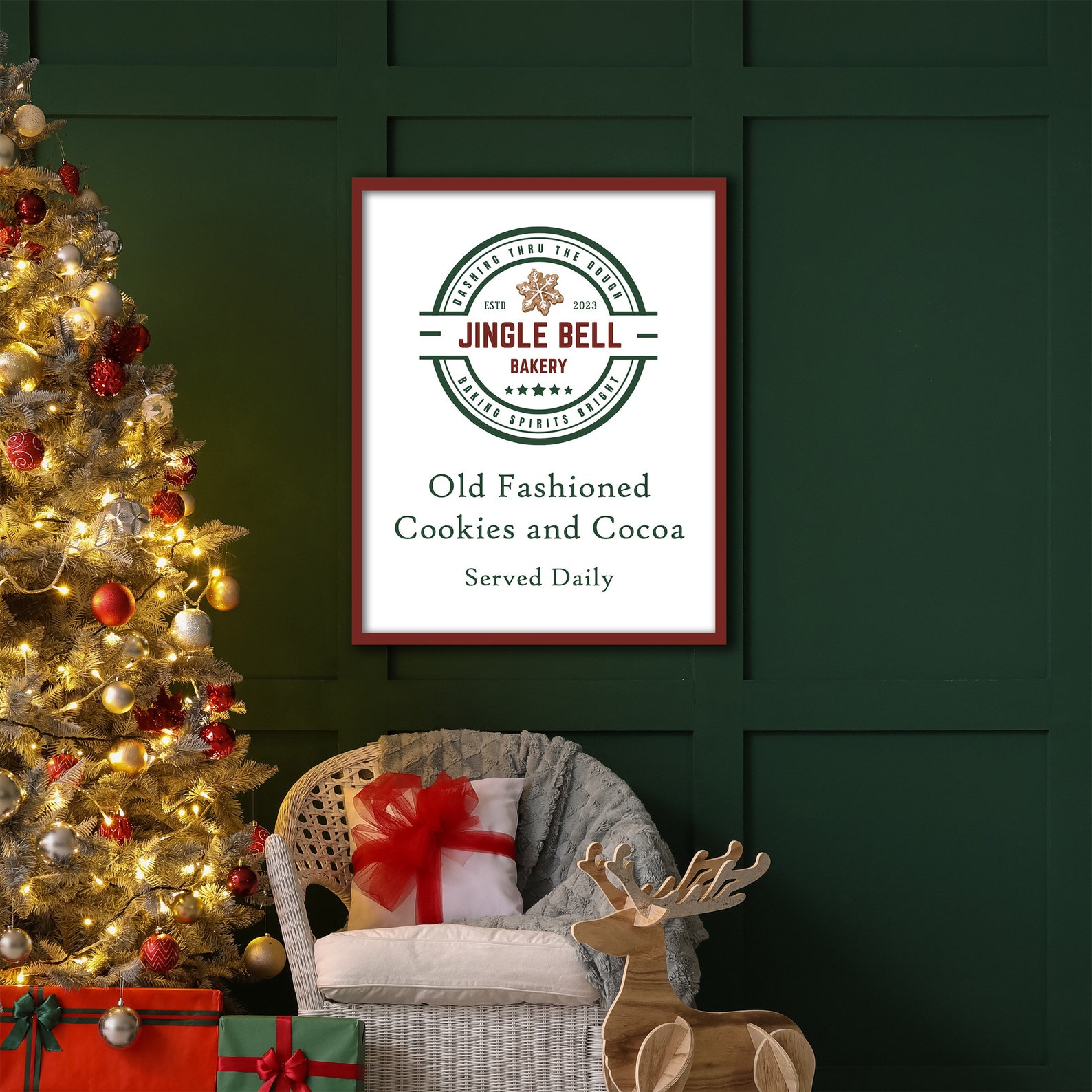 Holiday Kitchen Bakery Sign Christmas Kitchen Decor Digital Print ...