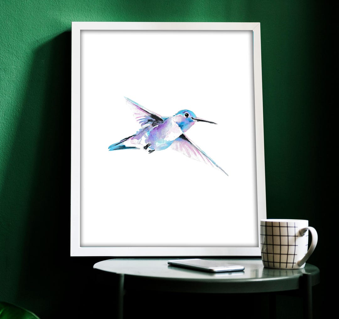 Hummingbird Tattoo Flash Digital Print Hummingbird Classic Tattoo Style ...