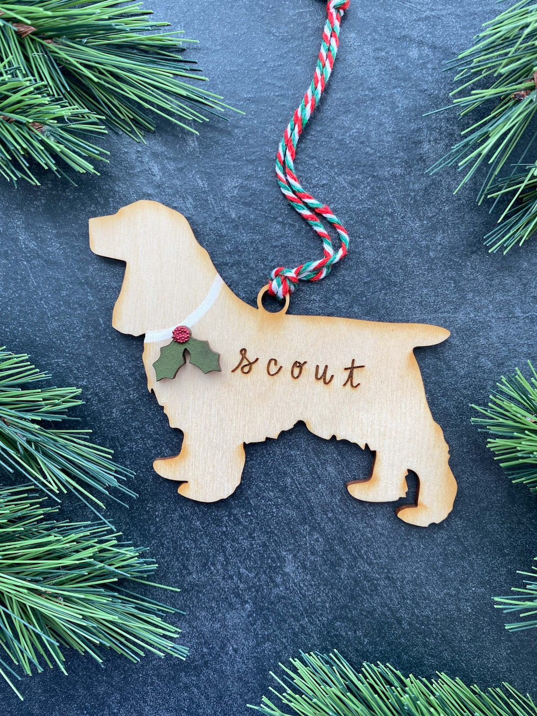 Cocker Spaniel Ornament, Christmas Stocking Stuffer, Personalized With ...