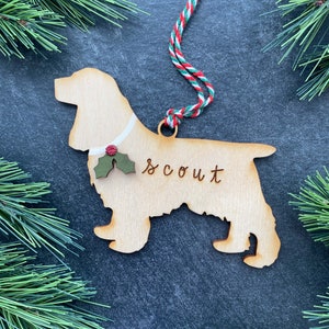 Cocker Spaniel Ornament, Christmas Stocking Stuffer, Personalized With ...