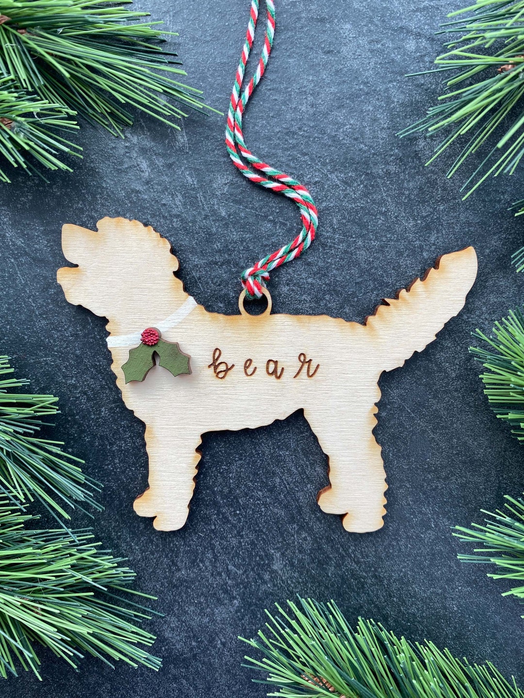 Berniedoodle Ornament Bernie Doodle Gift, personalized Name Dog Gift ...