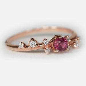 Rhodolite Ring, Rhodolite Rings for Women, Rhodolite Cluster Rings ...