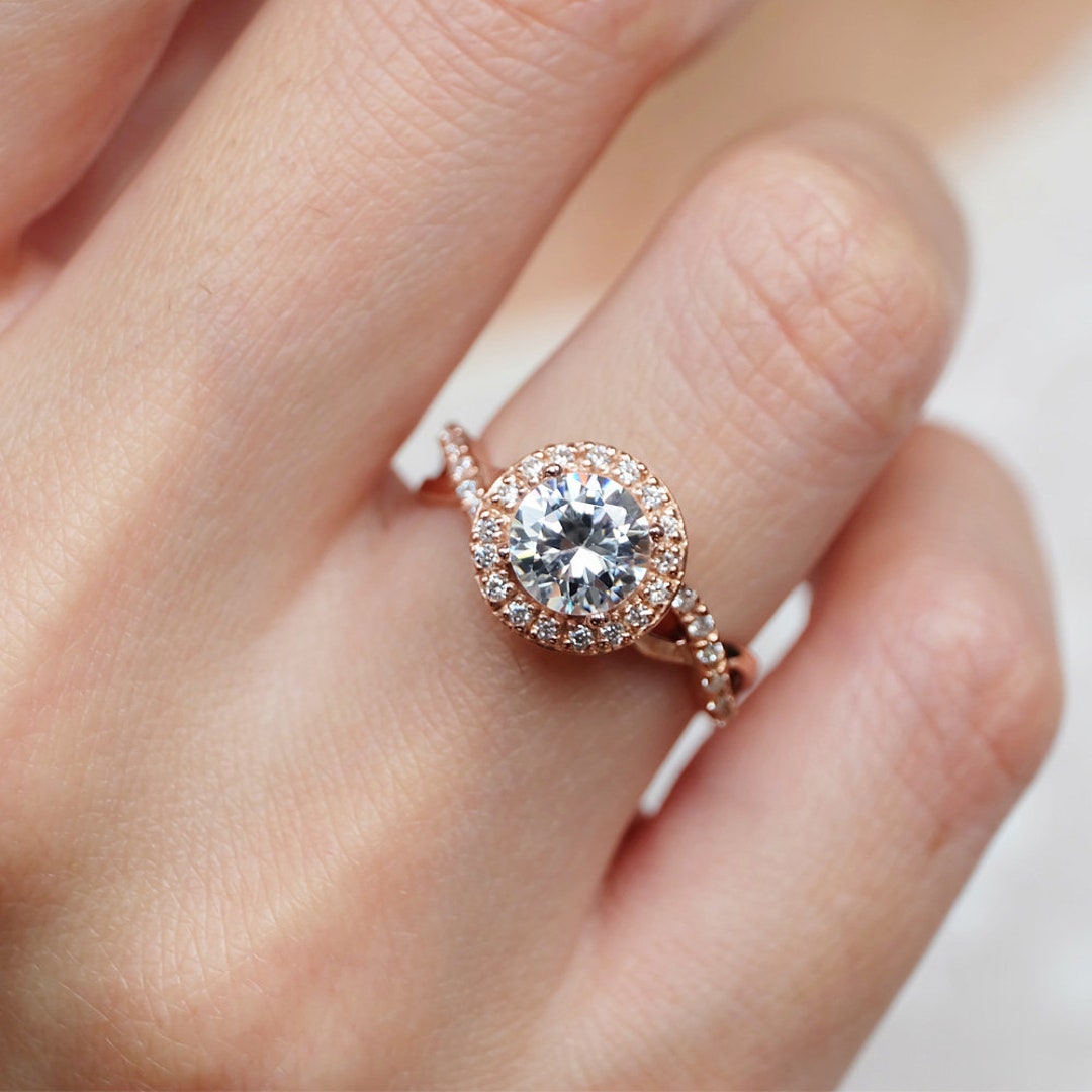 14k White Topaz Ring White Topaz Ring Engagement Ring White - Etsy