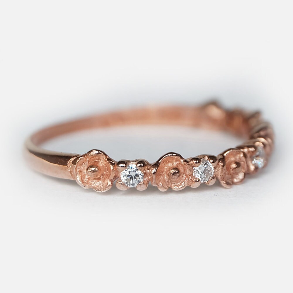 Diamond Cluster Ring Spiral Cluster Ring Unique Stackable | Etsy