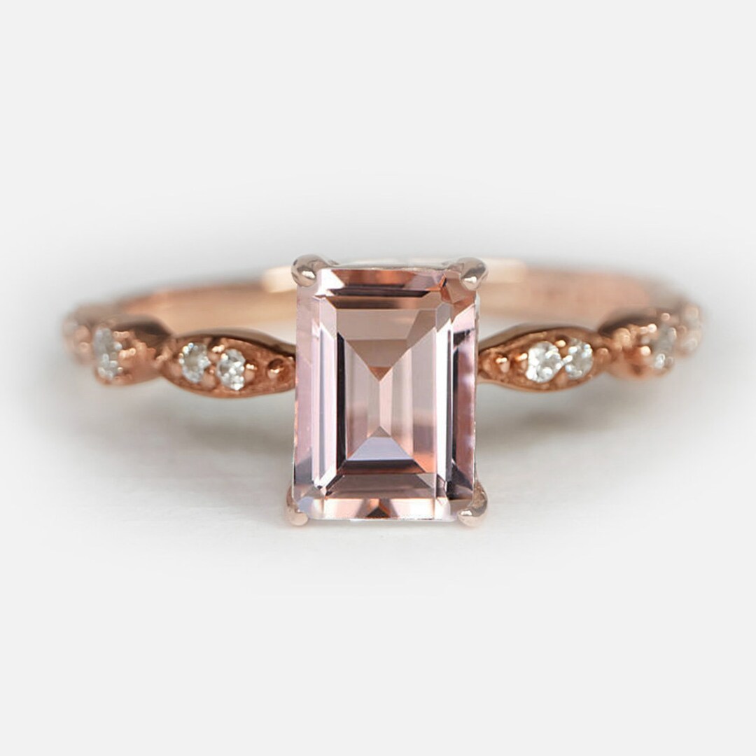Morganite Engagement Ring Morganite Ring for Women Morganite - Etsy