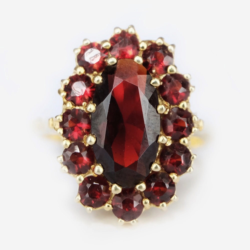 Garnet Rings for Women Garnet Birthstone Rings Red Garnet | Etsy