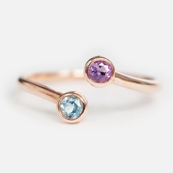 Mothers Ring 2 Stone - Etsy