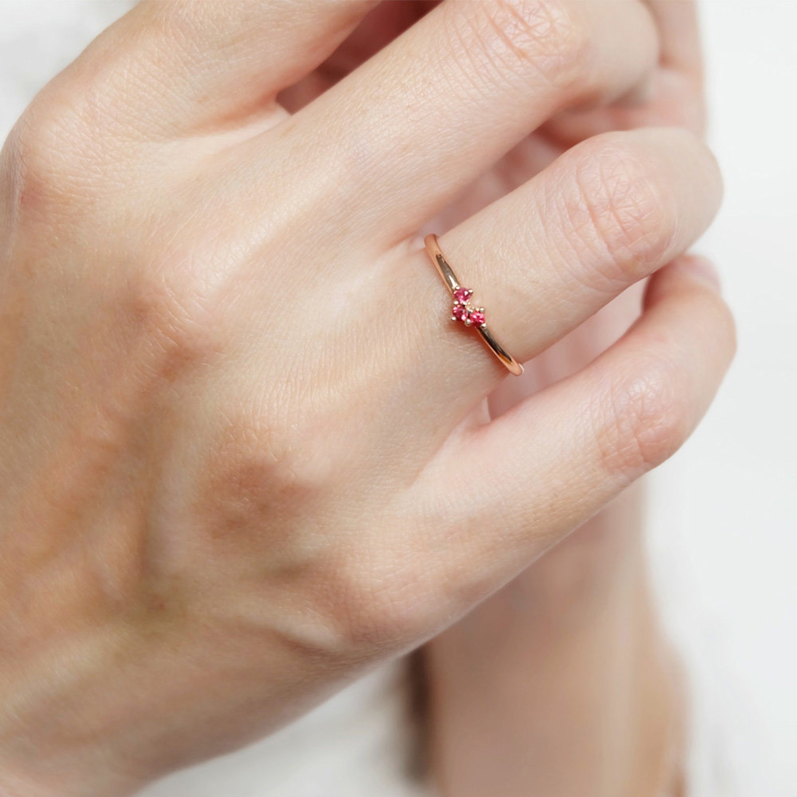 Dainty Heart Ring Tiny Gold Heart Ring Red Sapphire Heart - Etsy