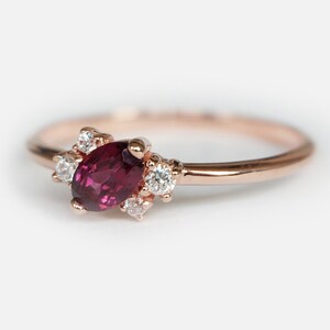 Rhodolite Ring, Rhodolite Rings for Women, Rhodolite Cluster Rings ...
