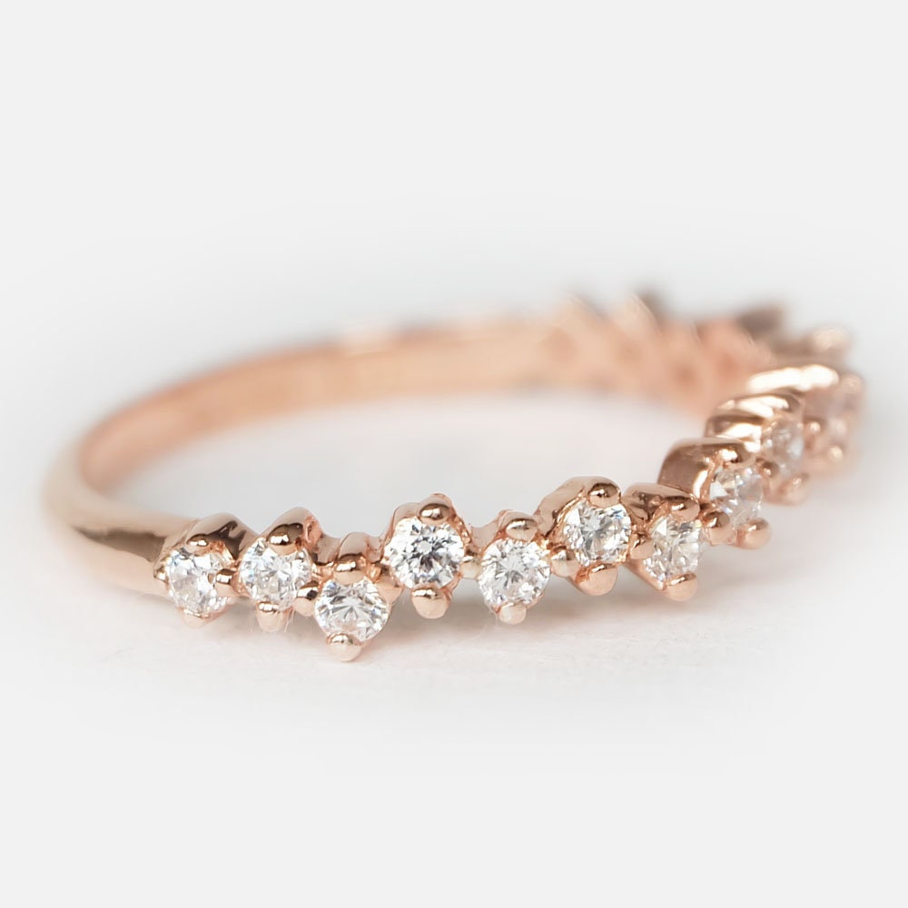 Diamond Cluster Ring 14k Gold Cluster Ring Cluster Ring | Etsy