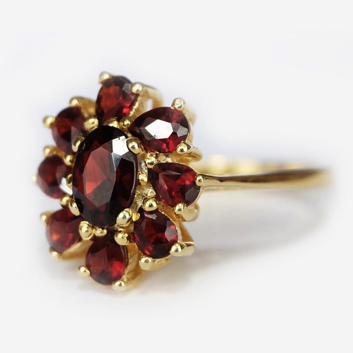 Garnet rings for women garnet birthstone rings red garnet | Etsy