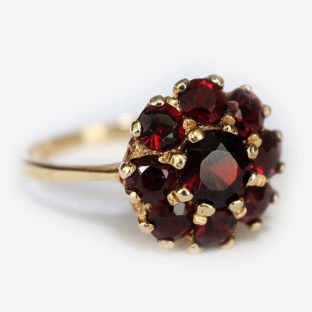 Garnet Rings for Women 14k Garnet Ring Garnet Birthstone | Etsy