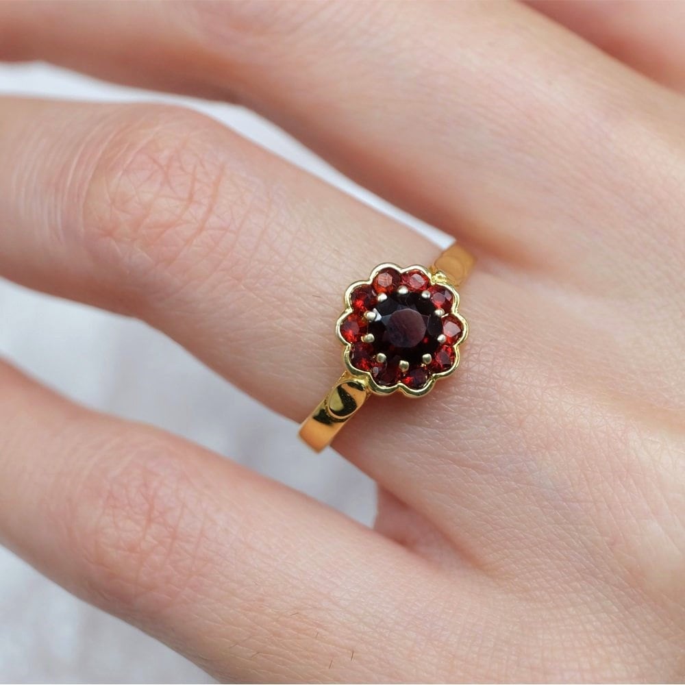 Garnet ring for women garnet engagement ring garnet ring | Etsy