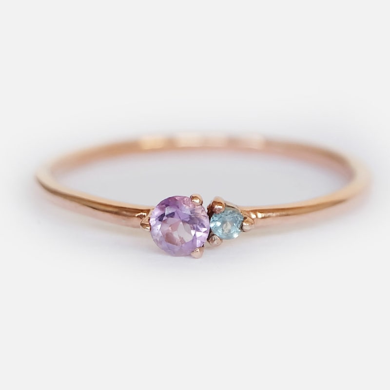 Two Stone Ring - Etsy