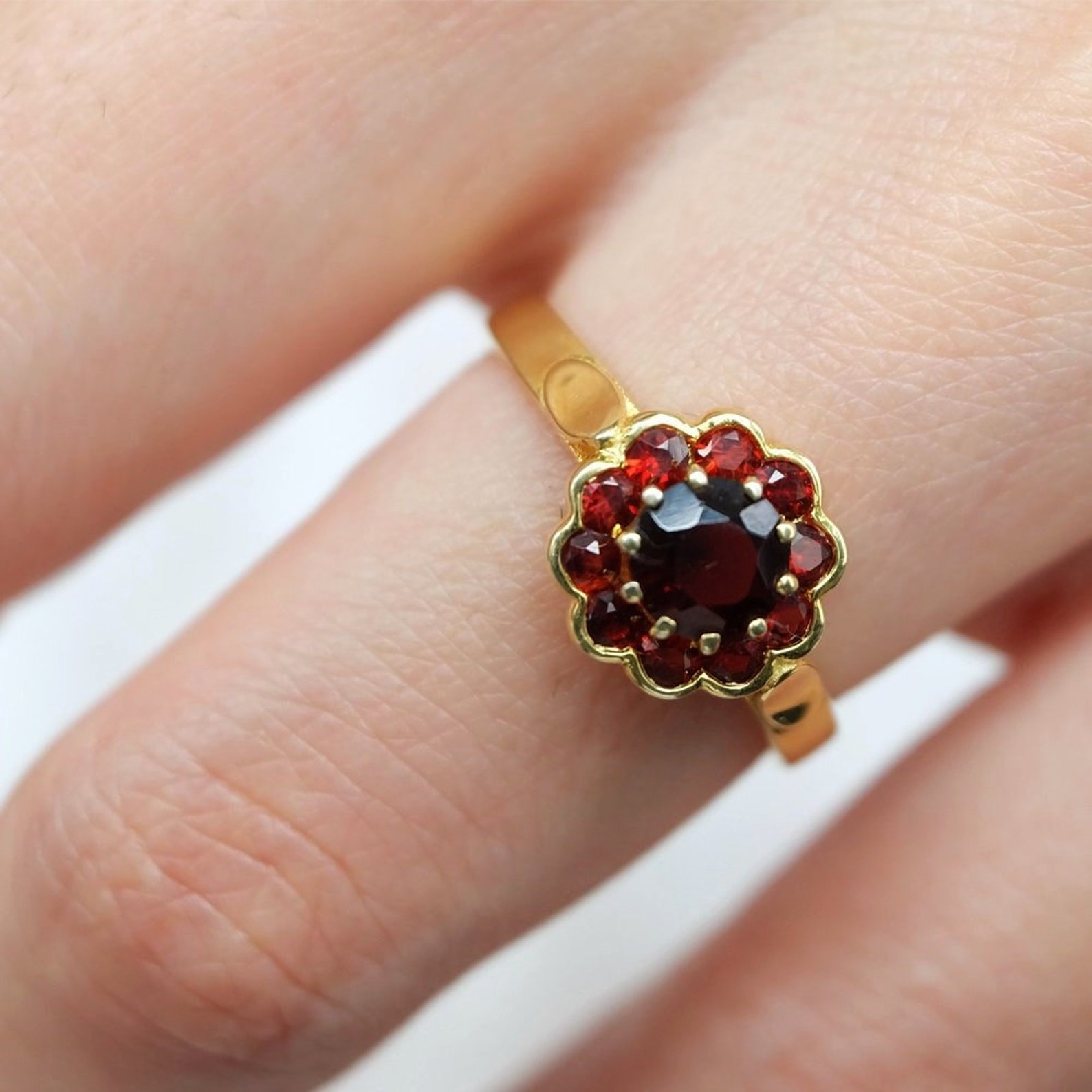 Garnet Ring for Women, Garnet Engagement Ring, Garnet Ring Women ...