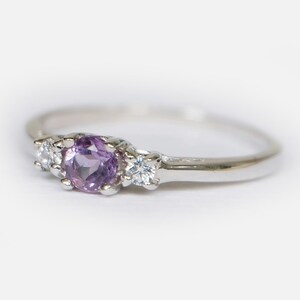 Amethyst Ring Dainty Ring Amethyst Gold Ring Minimalist - Etsy