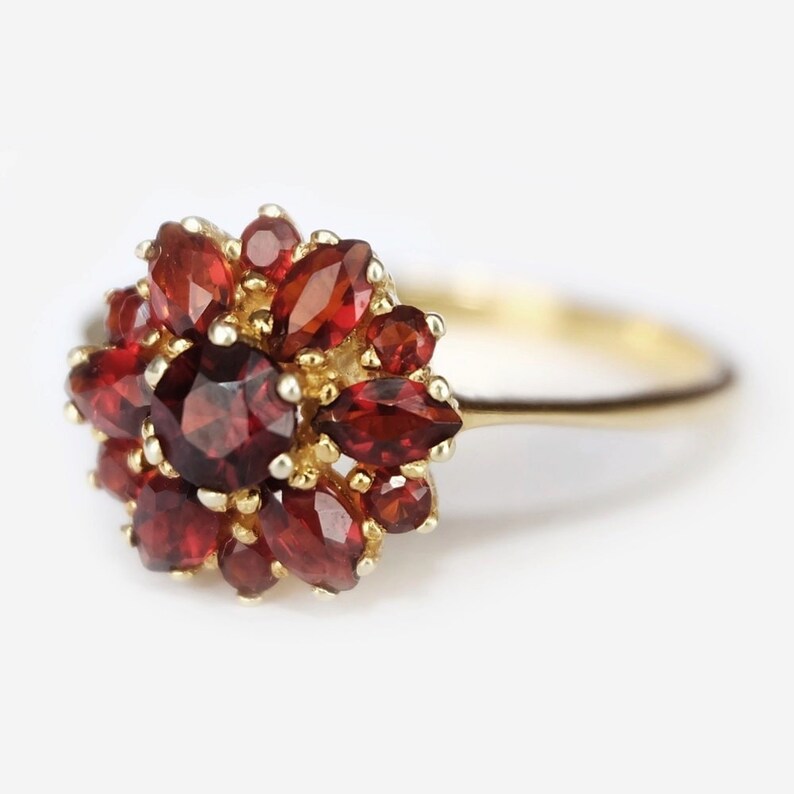 Marquise Garnet Ring Garnet Rings for Women 14k Garnet Ring - Etsy