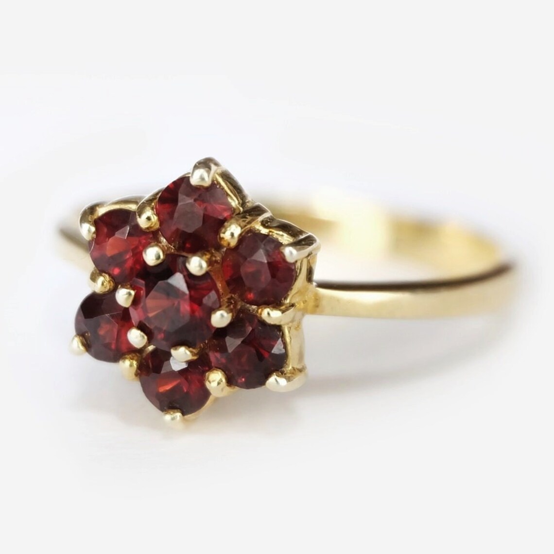 Garnet Rings for Women, 14k Garnet Ring, Garnet Birthstone Rings ...
