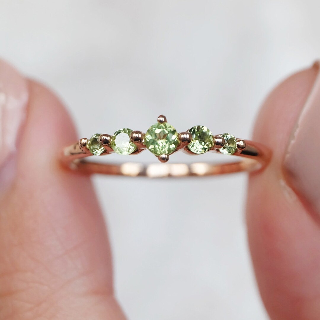 Peridot Ring, Peridot Wedding Band, Peridot Stacking Band, Gold Wedding ...