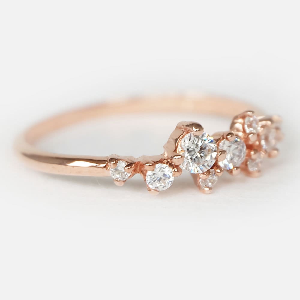 Topaz Cluster Ring 14k Gold Cluster Ring Cluster Ring - Etsy