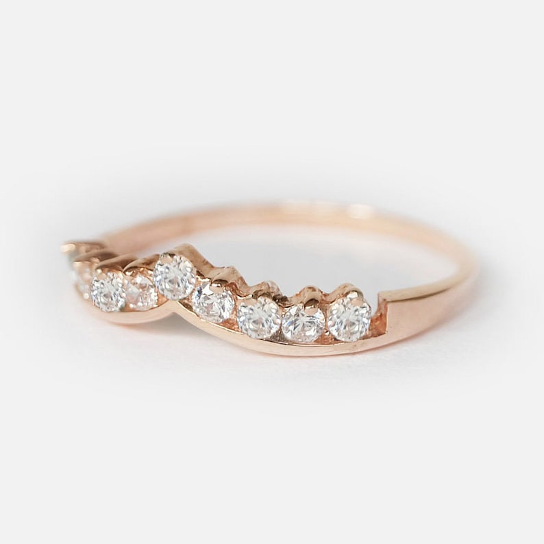 14k Rose Gold Princess Royal Crown Diamond Ring Princess - Etsy