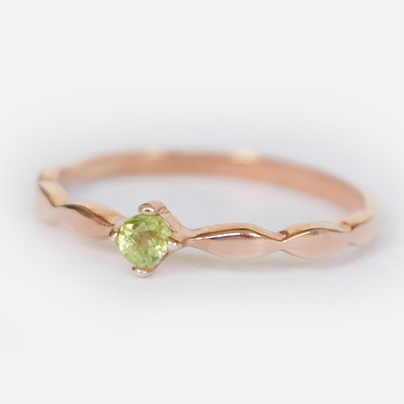 Thin Gold Peridot Ring Peridot Ring 14k Peridot Ring Dainty | Etsy
