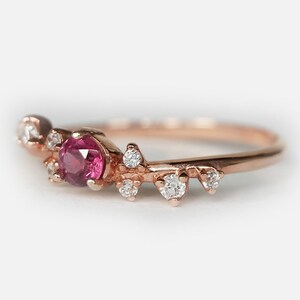 Rhodolite Ring, Rhodolite Rings for Women, Rhodolite Cluster Rings ...