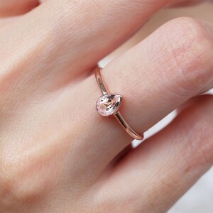 Pear Morganite Ring, Morganite Engagement Ring, Morganite Rose Gold ...