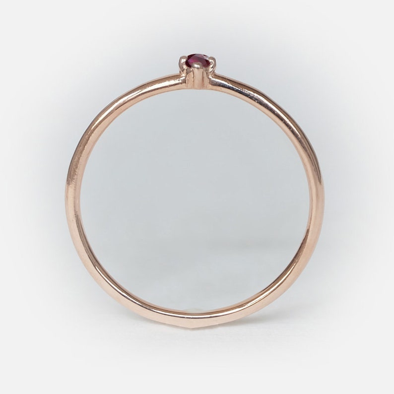 Ruby Ring 14k Gold Ruby Ring Minimalist Ruby Ring Dainty | Etsy