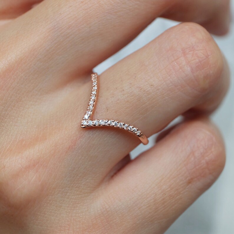 Wedding Band Ring Diamond Band Ring Chevron Ring Chevron - Etsy