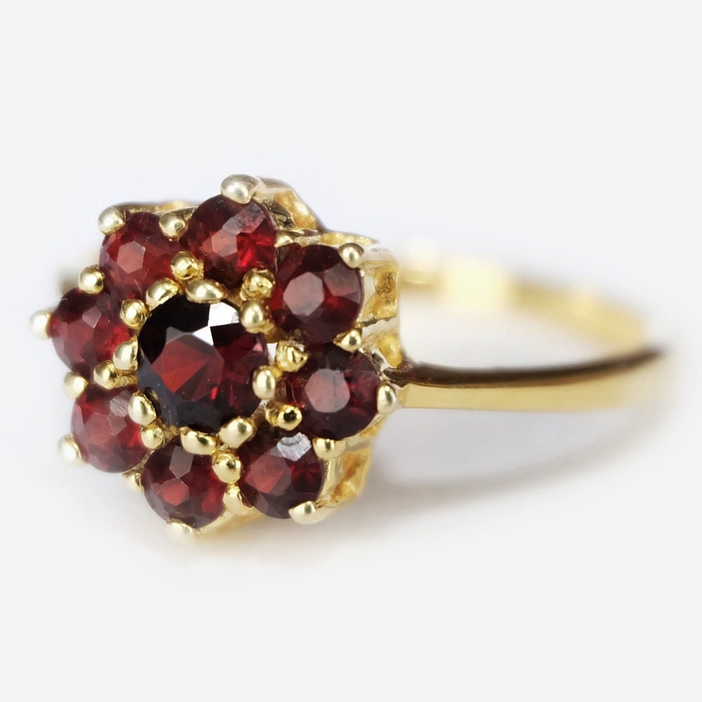 Garnet rings for women 14k garnet ring garnet birthstone | Etsy