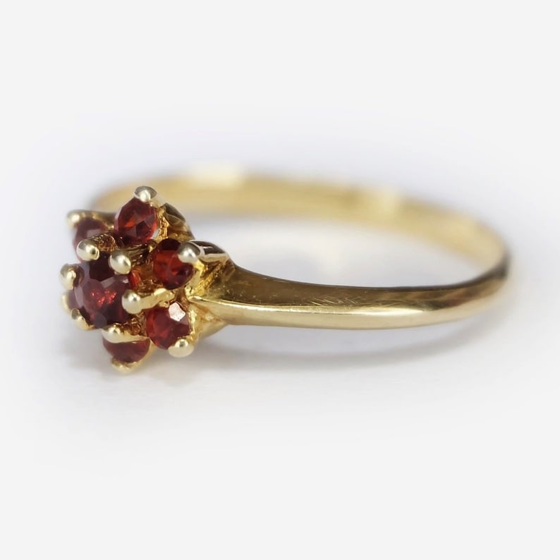 Garnet Rings for Women 14k Garnet Ring Garnet Birthstone - Etsy