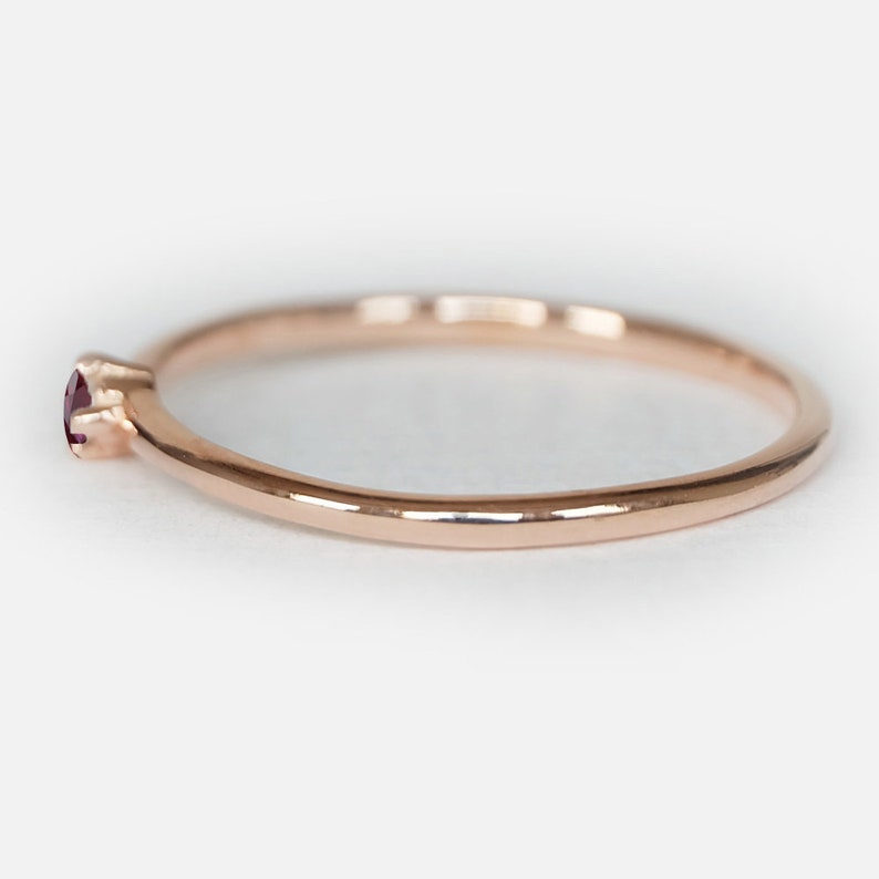 Ruby Ring 14k Gold Ruby Ring Minimalist Ruby Ring Dainty - Etsy