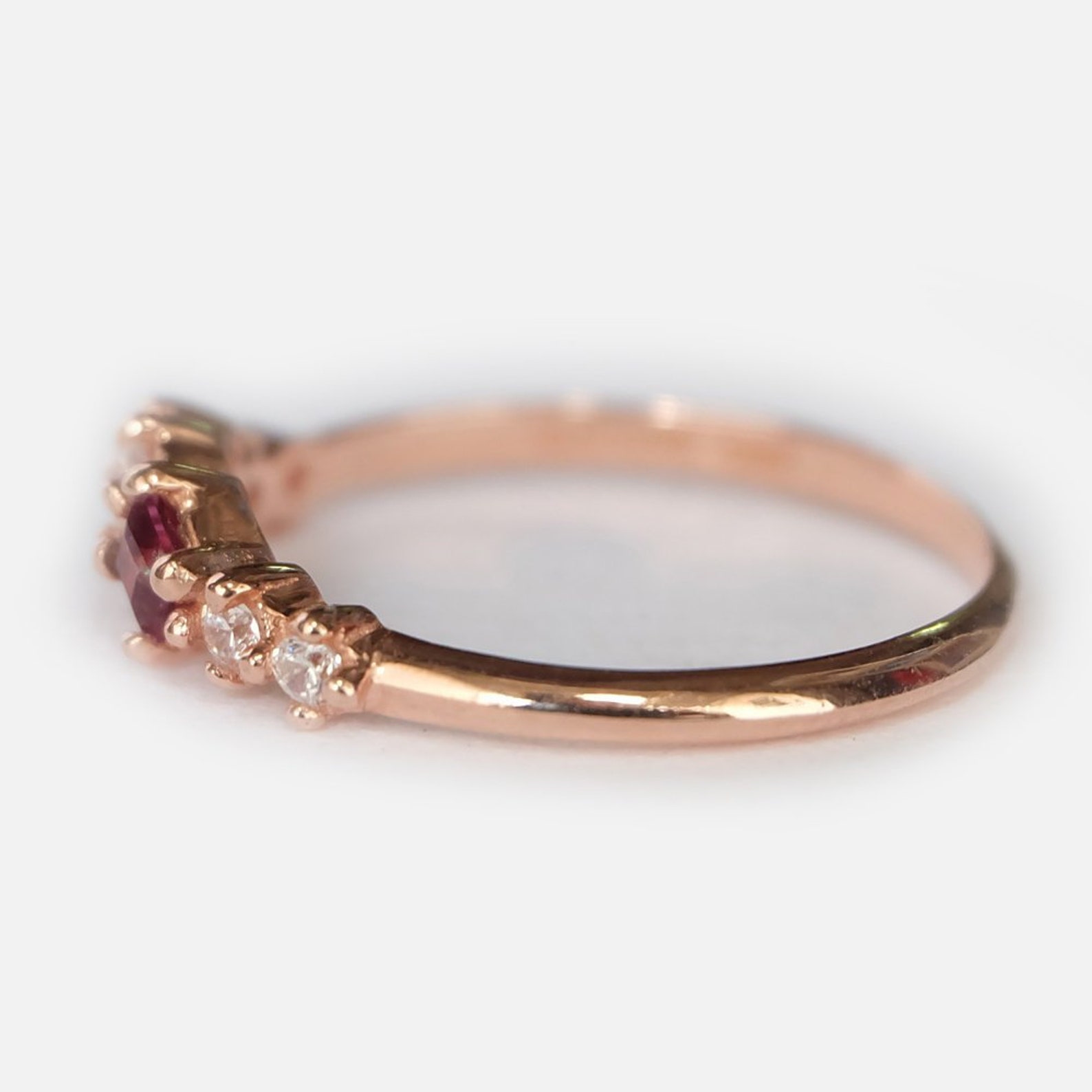 Rhodolite Ring Rhodolite Rings for Women Rhodolite Cluster - Etsy