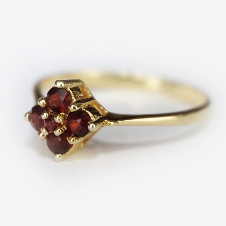 Garnet Rings for Women 14k Garnet Ring Garnet Birthstone - Etsy