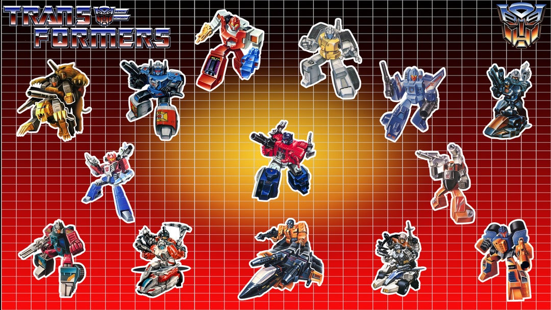 Transformers G1 Autobots 1988 Box Art Vinyl Decal Sticker Packs Series ...